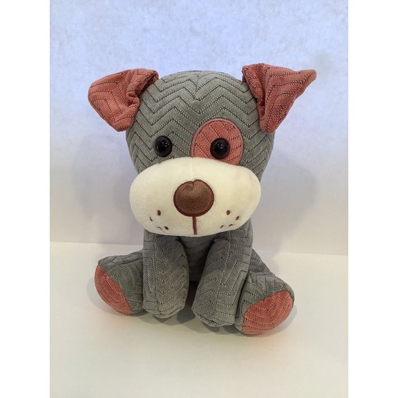 HugFun | Toys | Hugfun Kids Gray 9 Dog Plush Chevron Pattern Stitched ...